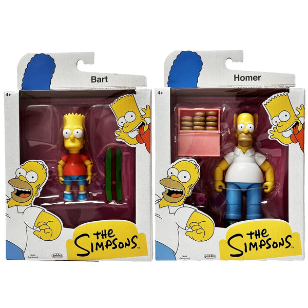 Bart + Homer 5" Articulated Simpsons Figures Combo by Jakks Pacific