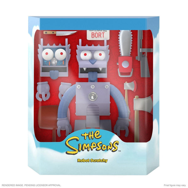 Robot Scratchy The Simpsons 7" inch Ultimates Figure by Super7